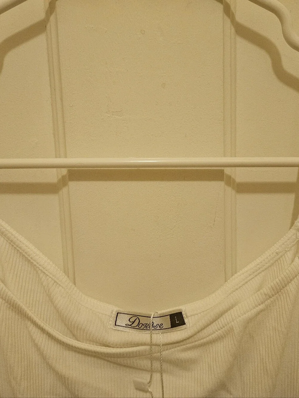 Dorose | Tops | Dorose White Sheer Sleeve Ribbed Tank | Poshmark